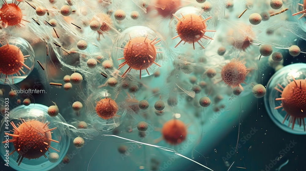 Hazardous, germs, pathogens, unclean, transmission risk, health threat ...