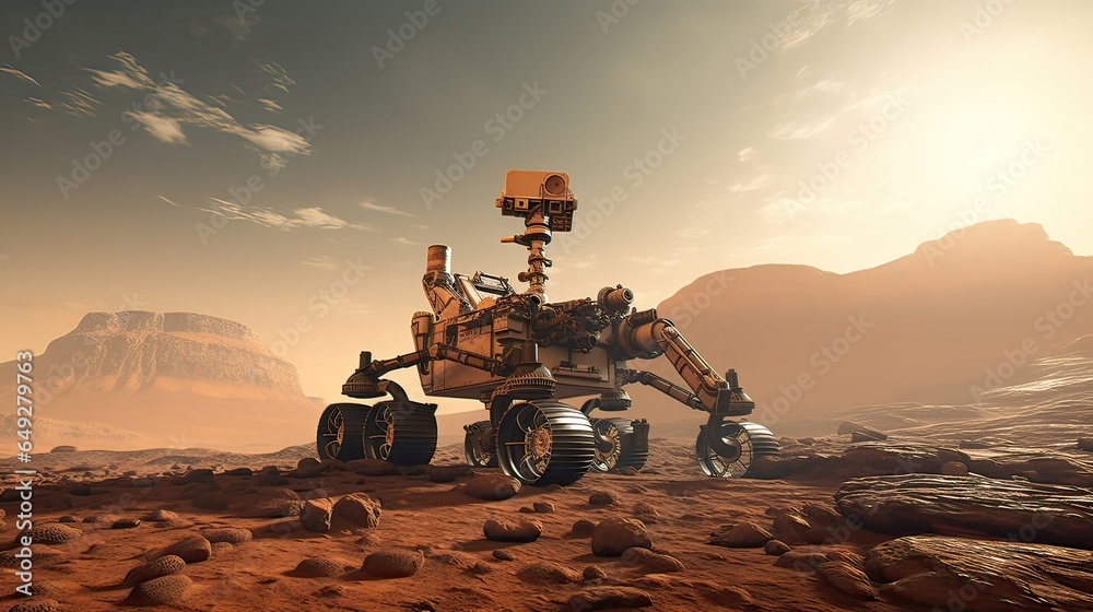 Mars rover valiantly explores the rugged terrain of the Red Planet ...