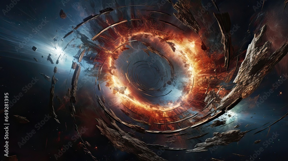 Explore the unknown as a spacecraft ventures into a wormhole ...