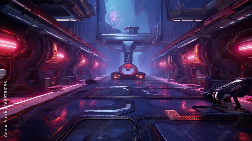 Laser tag arena set in an otherworldly dimension, where thrilling ...