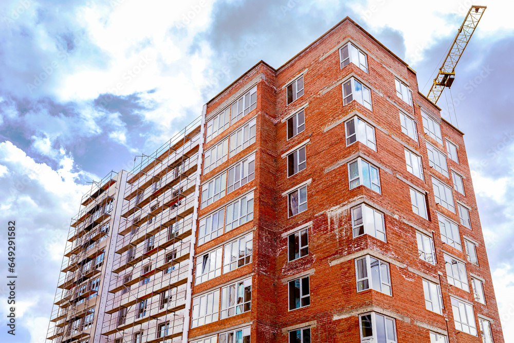 Insulation Foam. Building Brick Wall Insulated with Polystyrene Foam ...