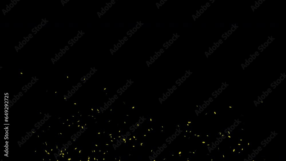 Golden confetti party popper explosions on Black and Green backgrounds ...