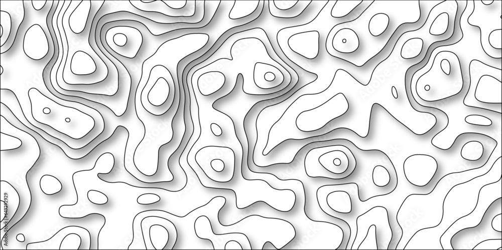 3D Contour map background. Vector geography scheme and terrain ...