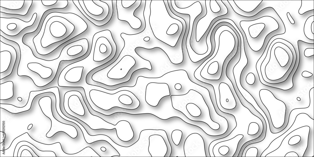 3D Contour map background. Vector geography scheme and terrain ...