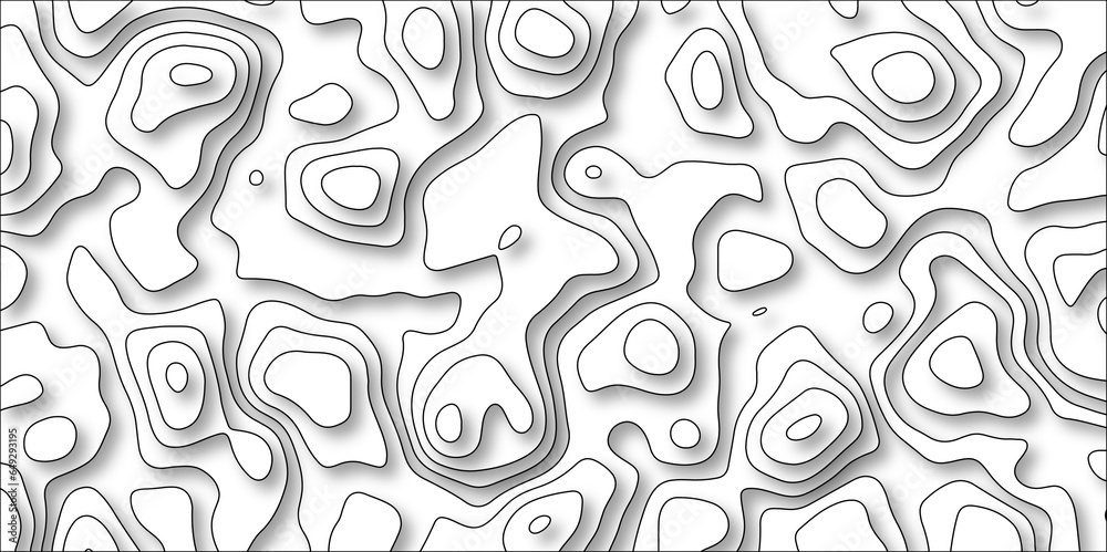3D Contour map background. Vector geography scheme and terrain ...