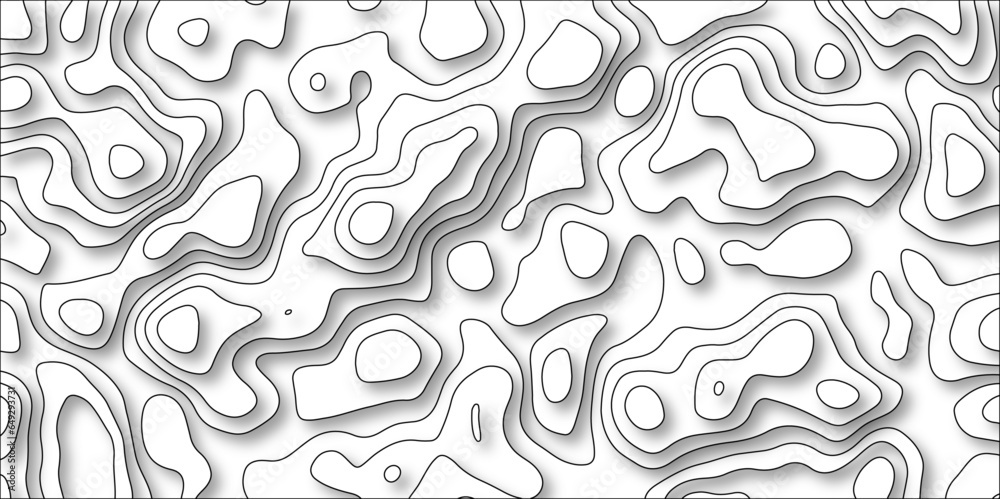 3D Contour map background. Vector geography scheme and terrain ...
