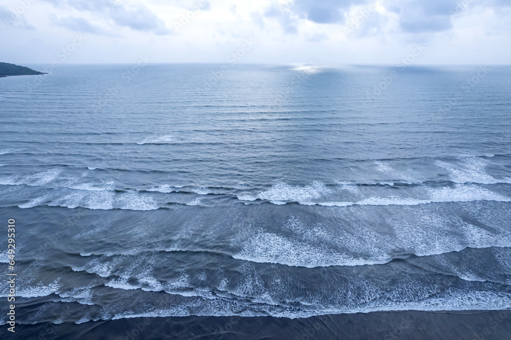 Aerial footage of Ladghar beach at Dapoli, located 200 kms from Pune on ...