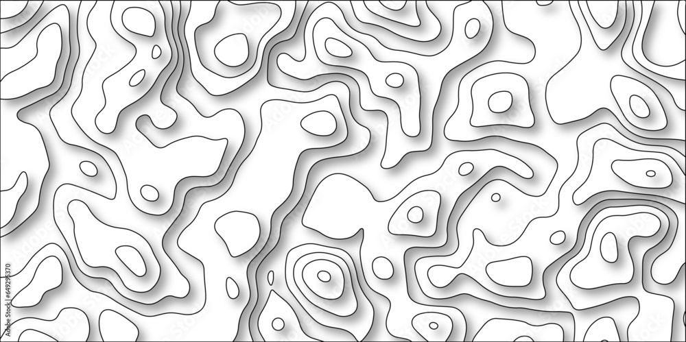 3D Contour map background. Vector geography scheme and terrain ...