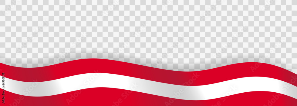 Austria flag ribbon on transparent background. Isolated vector ...