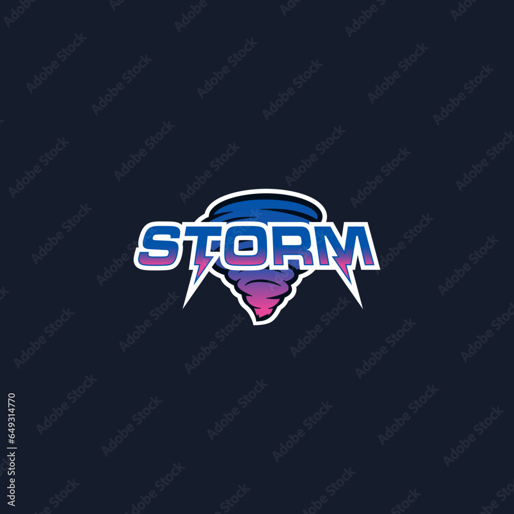 Storm mascot for e-sport logo, vector design. Stock Vector | Adobe Stock