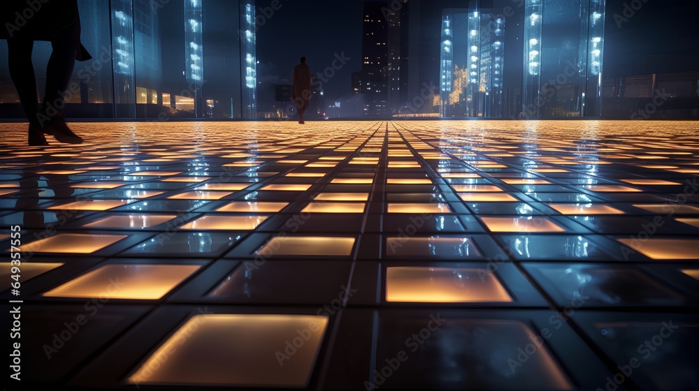 Innovative Pavegen installation, a technology that converts kinetic ...