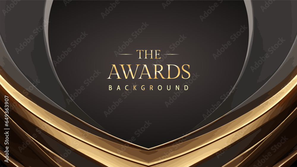 Black golden royal awards graphics background. Luxury premium corporate ...