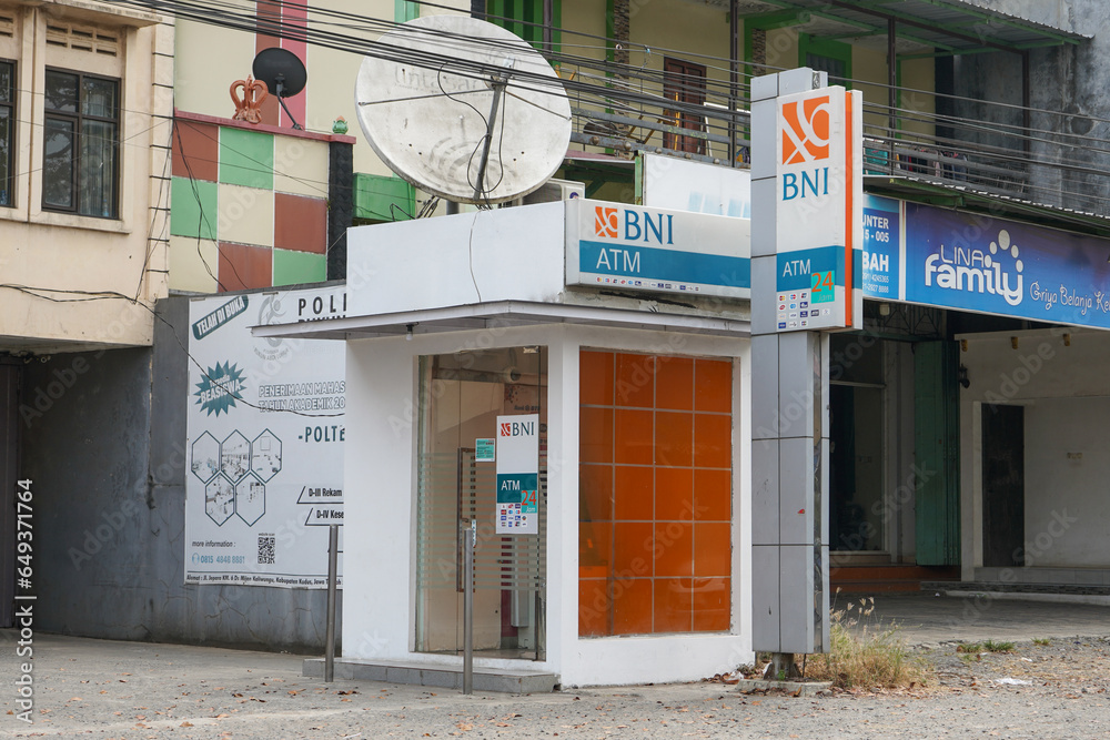 Kudus, Indonesia - September 18, 2023 : An automated teller machine ...