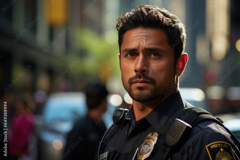 Indian police officer patrols the streets of the city Stock Photo ...