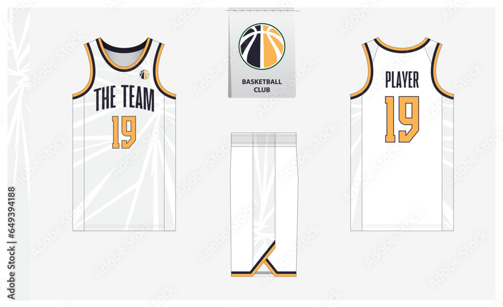 Basketball uniform mockup template design for sport club. Basketball ...