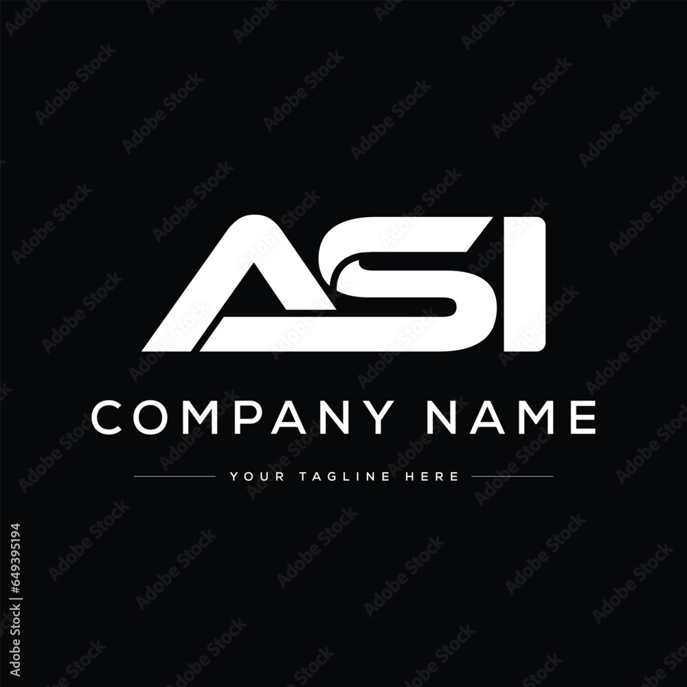 monogram letter ASI logo design vector Stock Vector | Adobe Stock