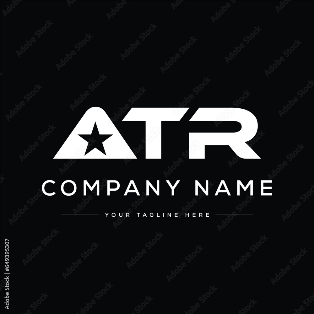 Monogram Letter ATR Logo Design Vector Stock Vector | Adobe Stock