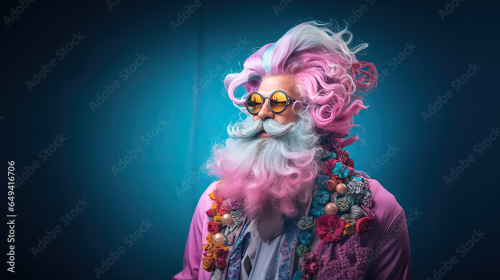 Bright Santa Claus in Rococo style. An attractive Santa Claus in a ...