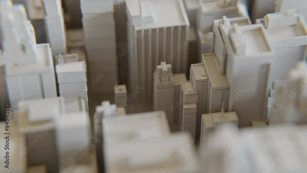 Vidéo Stock Miniature city model .Miniature Details Architecture Model ...