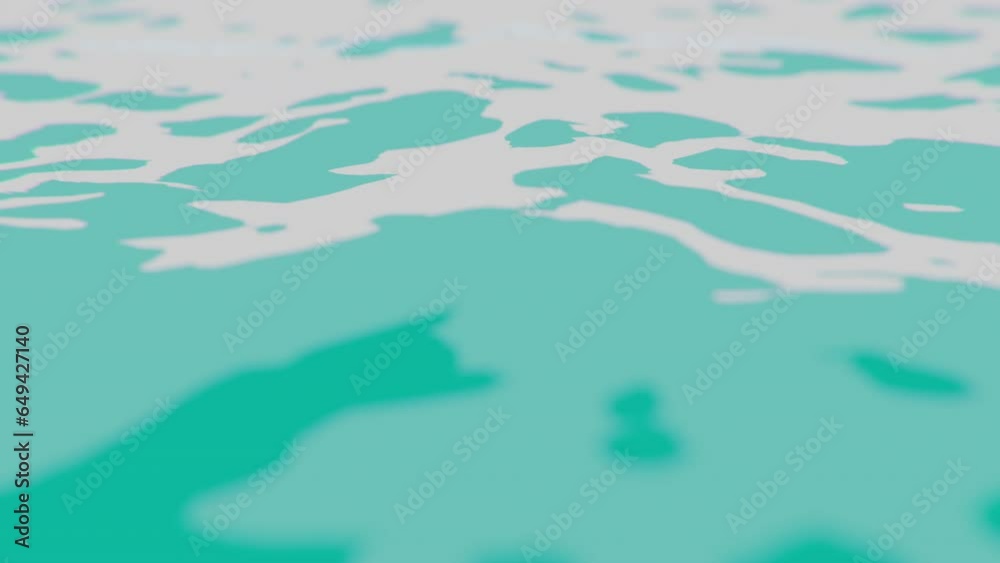 Water caustic background. Pure, clean Green water in the pool. 3D ...