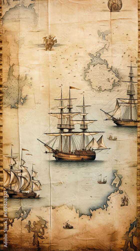 Circulus aequinoctalis, historical map showing the equator and sailing ...