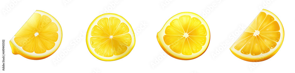 Lemon Wedge clipart collection, vector, icons isolated on transparent ...