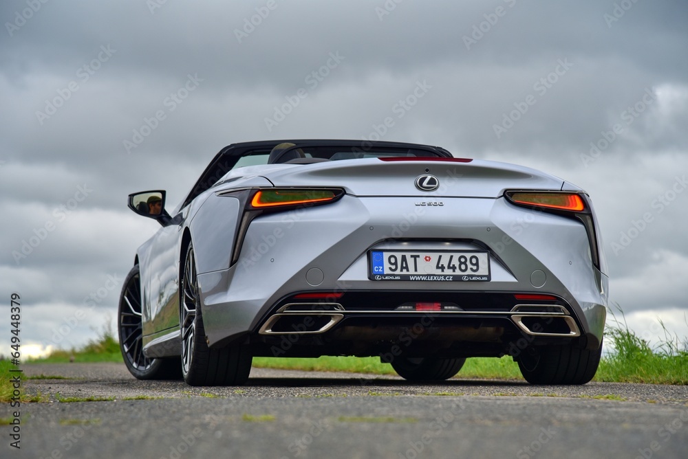 Lexus LC 500 Convertible. A luxury sports car powered by a powerful ...