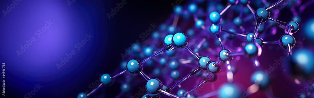 Atoms or molecules, small interconnected spheres, scientific ...