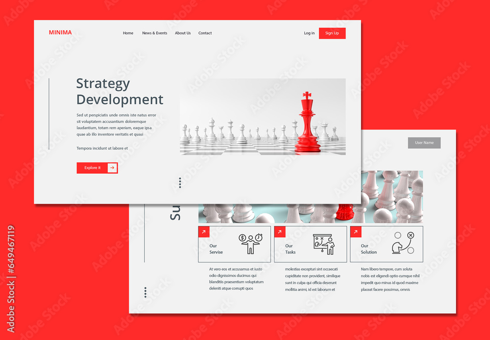Stylish and Minimal UI Desktop Kit Stock Template | Adobe Stock