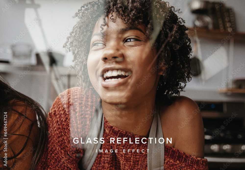 Set of 2 Glass Reflection Photo Effects Stock Template | Adobe Stock