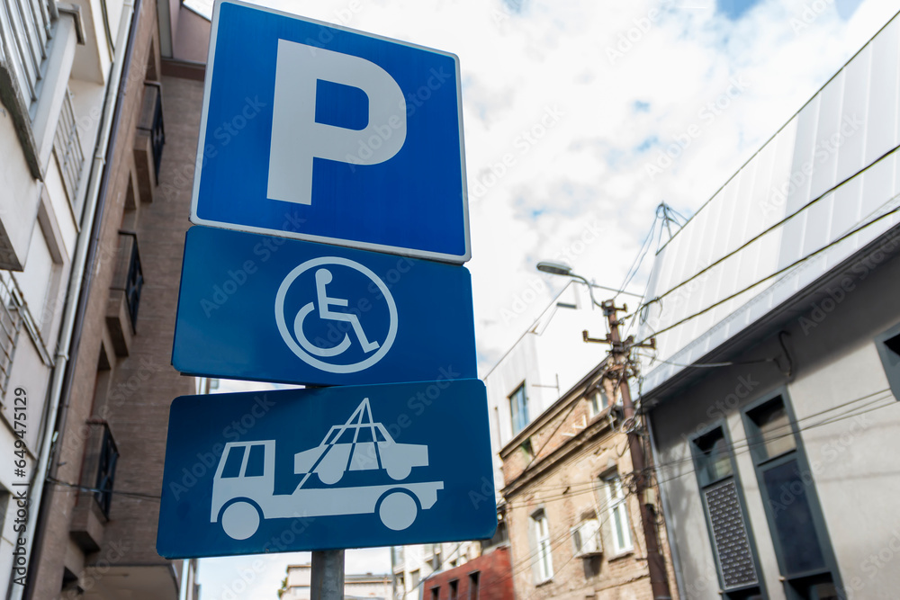 Parking only for disabled drivers. Free Parking space for PWD ...