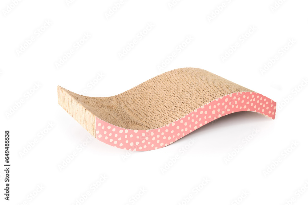 Cat cardboard scratcher. Curved card board post. Cats enjoy to scratch ...