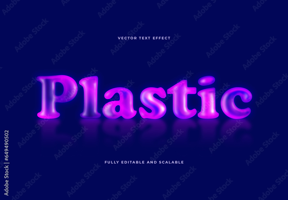 Pink Plastic Text Effect Stock Template | Adobe Stock