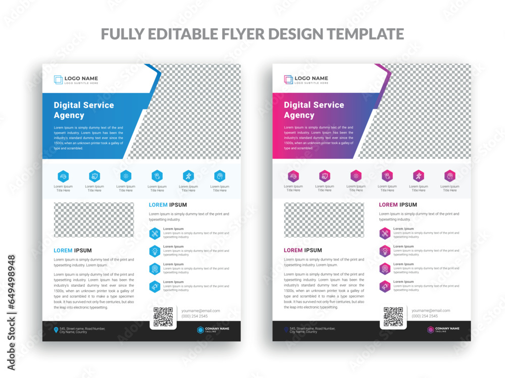 Business Flyer Design Template, One Pager Design, Brochure Design ...