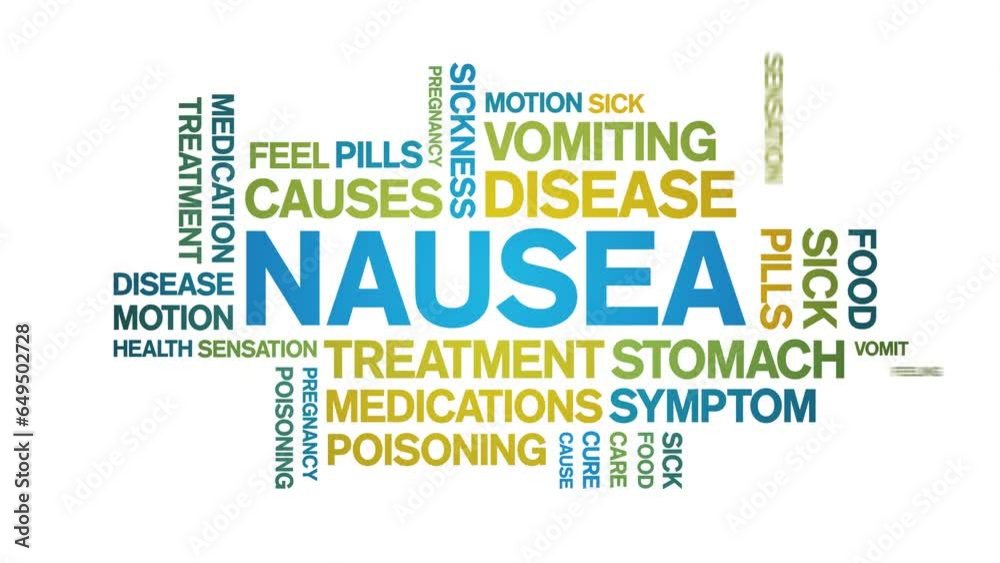 Nausea animated tag word cloud;text design animation kinetic typography ...