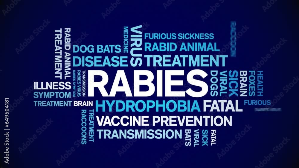 Rabies animated tag word cloud;text design animation kinetic typography ...
