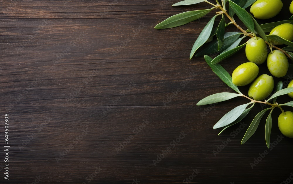 Olive border design.Food background with olive branch. Olive oil. Stock ...