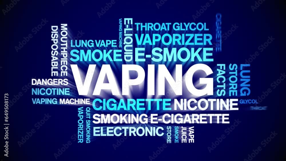 Vaping animated tag word cloud;text design animation kinetic typography ...
