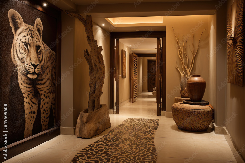 Embark on an Exquisite Safari-Inspired Journey: A Luxurious Hallway ...