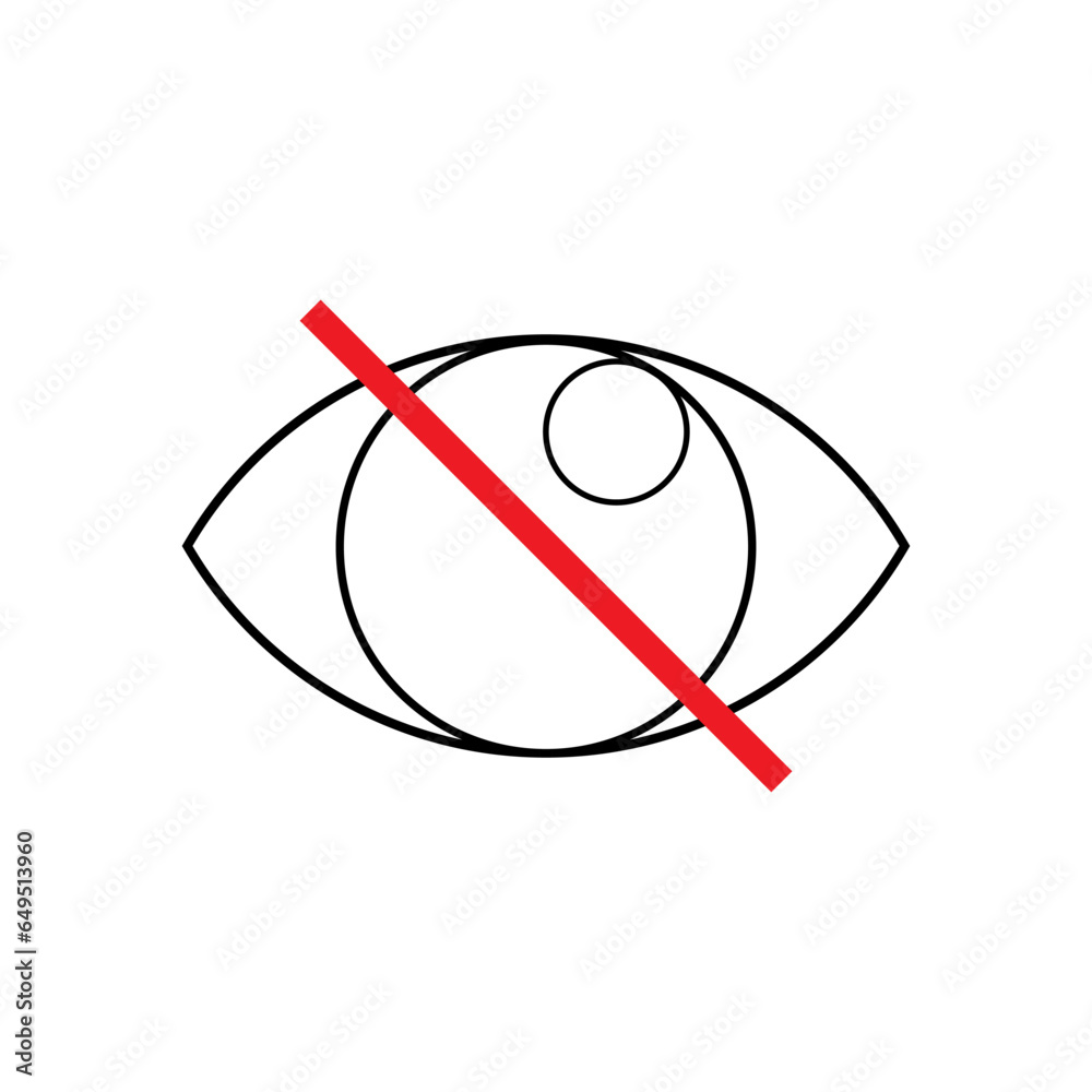 Unseen Icon. Secret, Confidential Symbol. Stock Vector | Adobe Stock