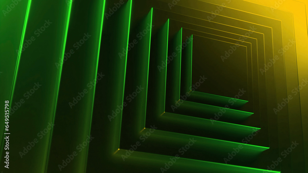 Moving squares with rotating light. Design. Rotating color light filter ...