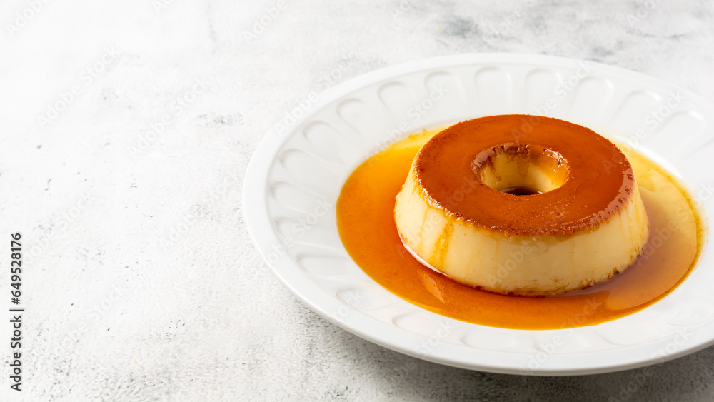 condensed milk pudding or 'pudim de leite condensado' in portuguese ...