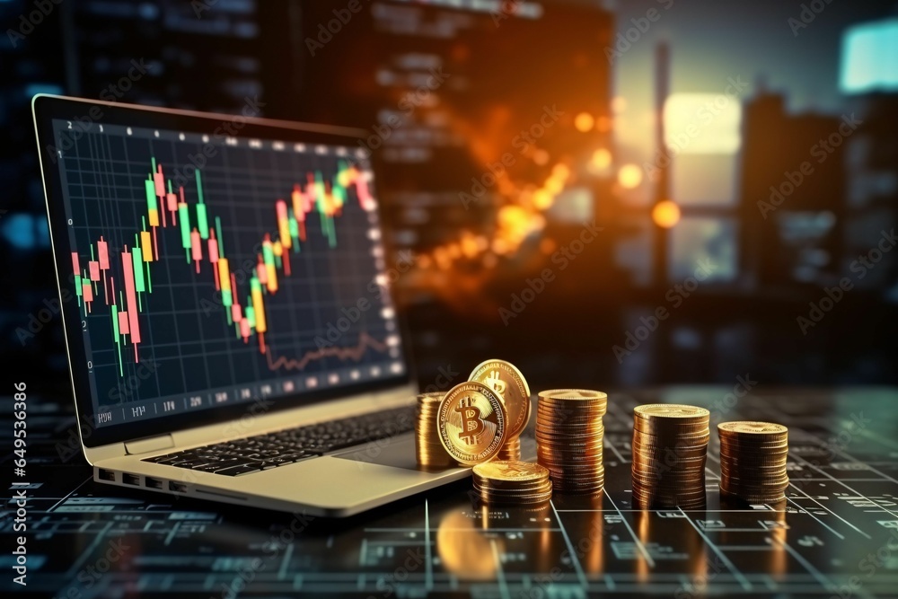 Business rise and fall chart of stocks, stock market, stock investment ...