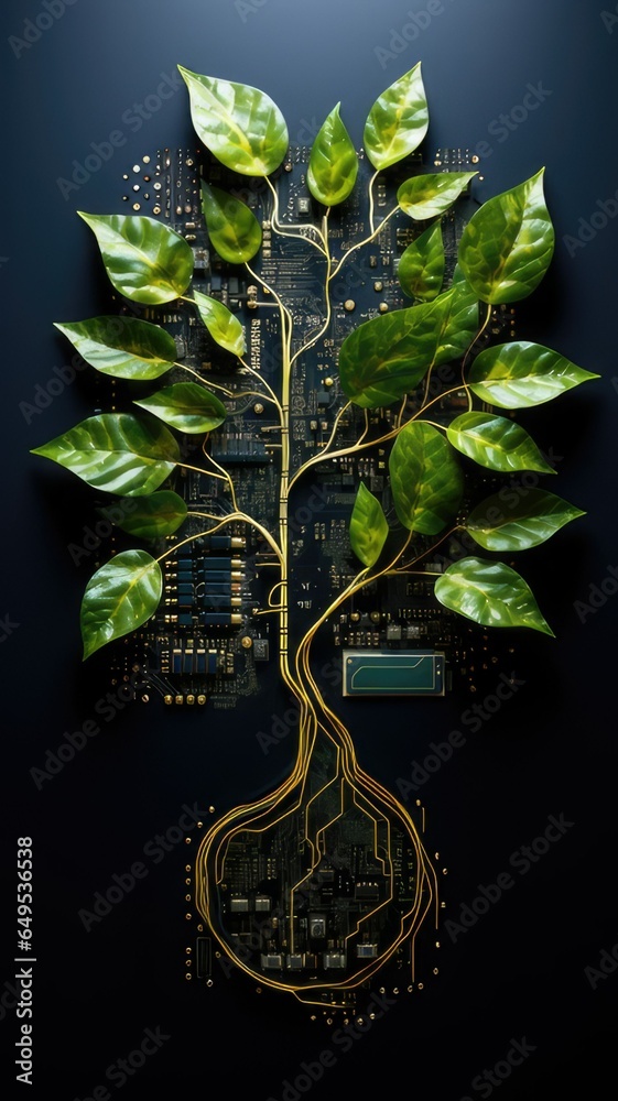 leaf and nature integrated into cuirtboard and electronics. Concept to ...