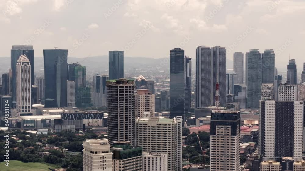 Bonifacio Global city (BGC) and Makati city 4k Aerial Stock ビデオ | Adobe ...