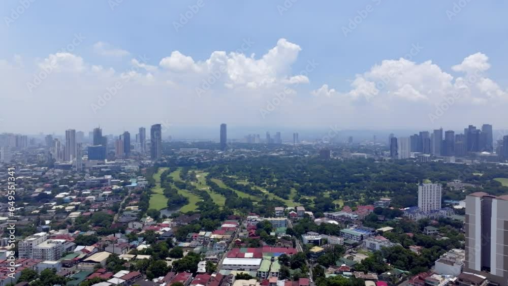 Bonifacio Global city (BGC) and Makati city 4k Aerial Stock Video ...