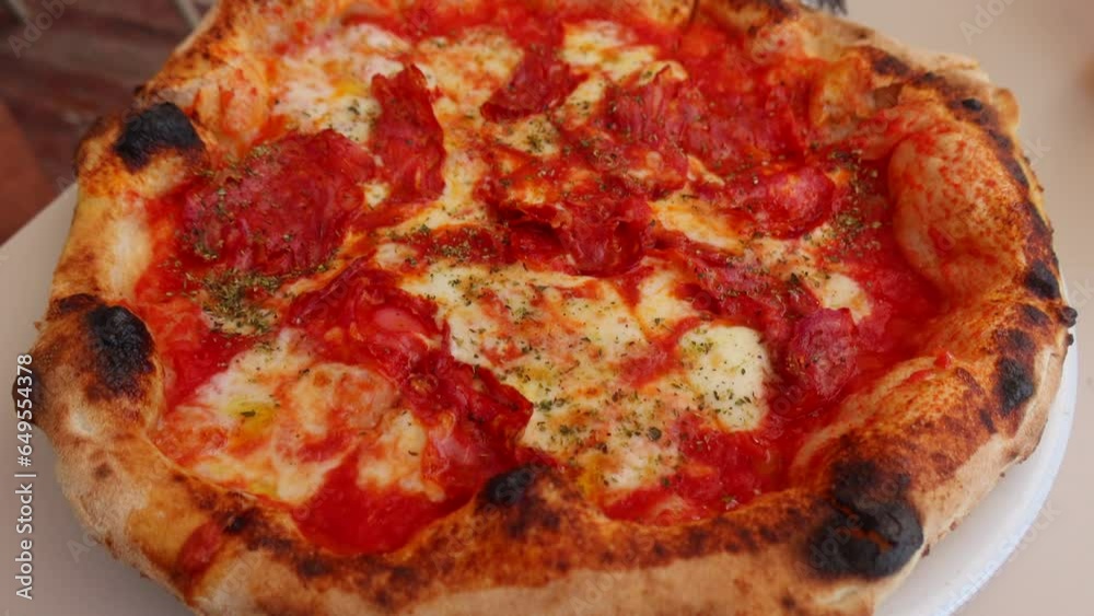 Traditional Italian pepperoni pizza, perfect crust, real Neapolitan ...