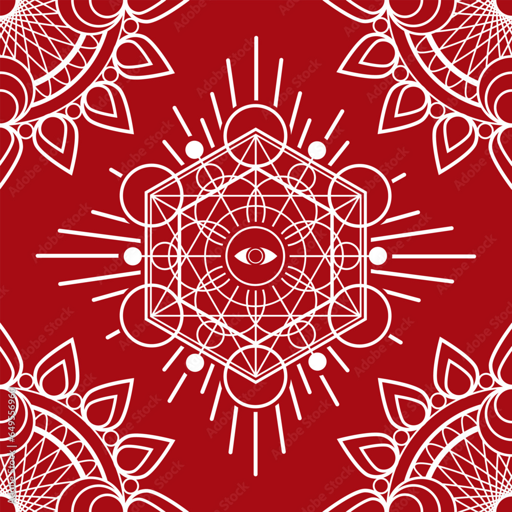 Mandara pattern Applied geometry, seamless, creative printing, screen ...