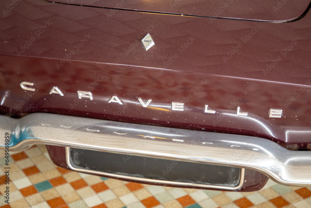 Renault caravelle logo brand and text sign vintage oldtimer car sixties ...