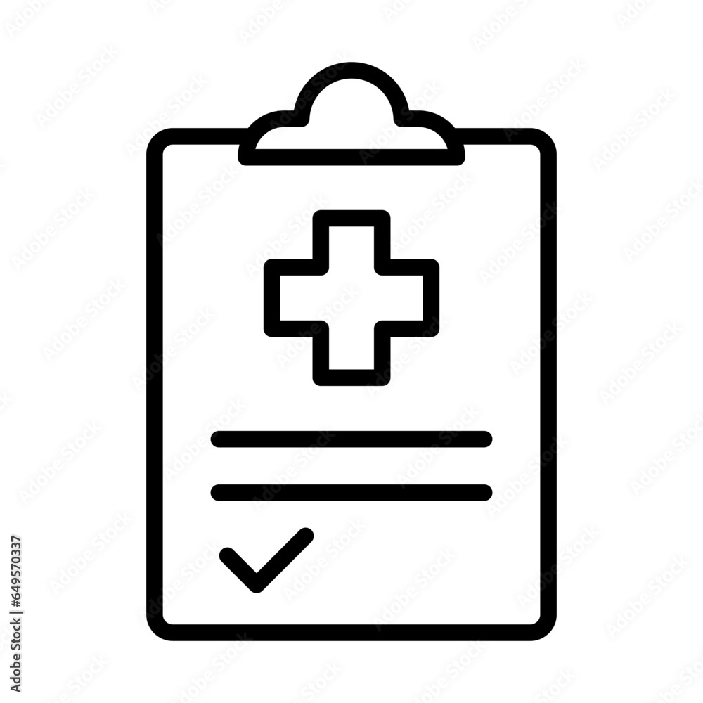 Medical care approval approval icon with black outline. medicine, care ...